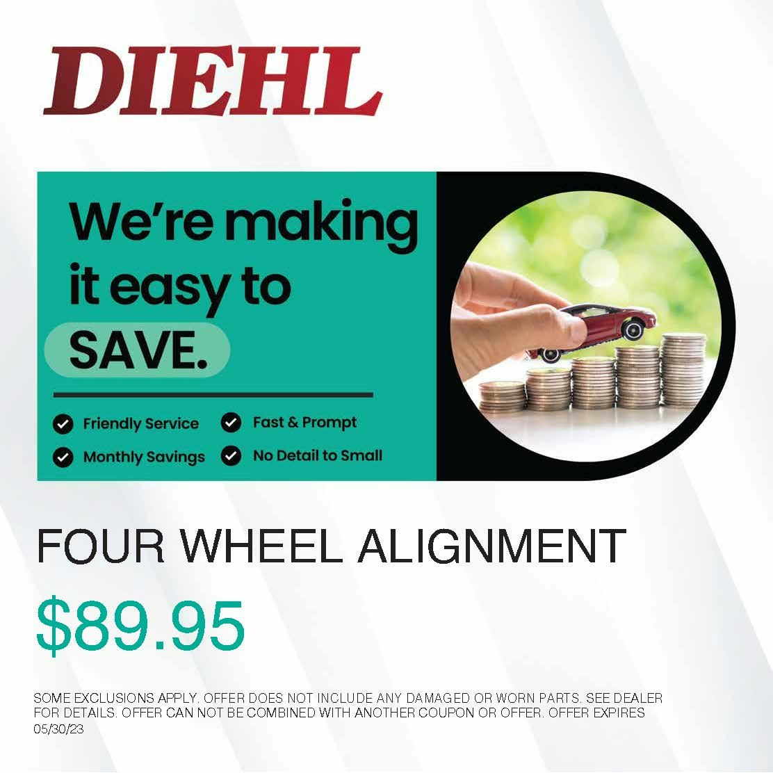 FOUR WHEEL ALIGNMENT SPECIAL | Diehl of Grove City