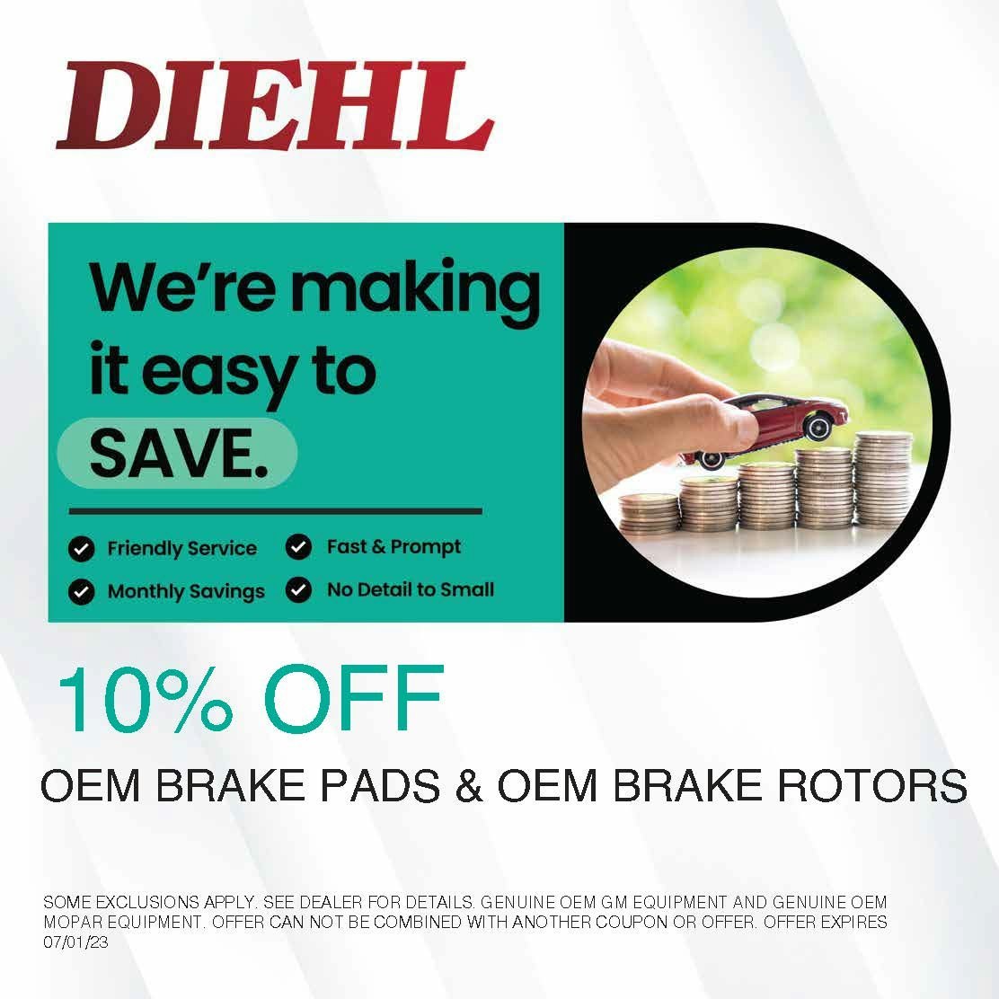 SUMMER BRAKE SPECIAL | Diehl of Grove City