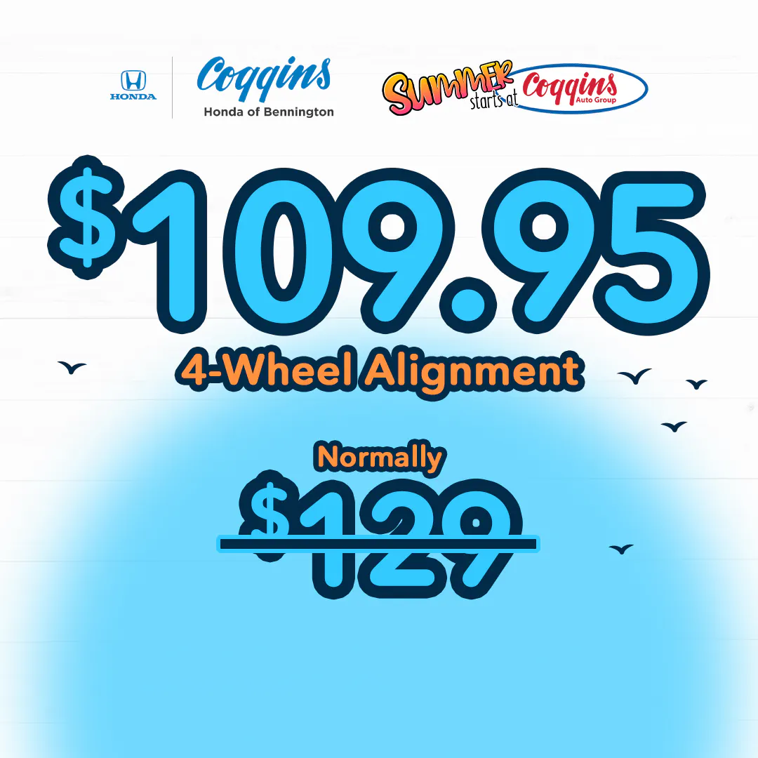 $109.95 Alignment | Coggins Honda of Bennington