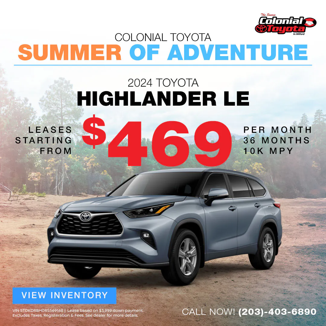 New Toyota Vehicle Specials in Milford, Connecticut | Colonial Toyota